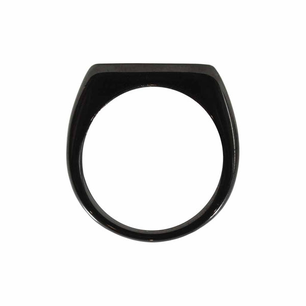 Inicio / Productos / Anillo Hombre Plano tipo Sello Rectangular Negro